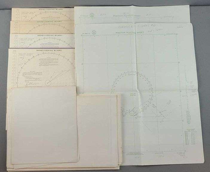 Group of military plotting sheets - Matthew Bullock Auctioneers