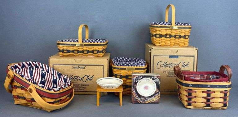 7 piece group Longaberger Collectors Club baskets and more - Matthew ...