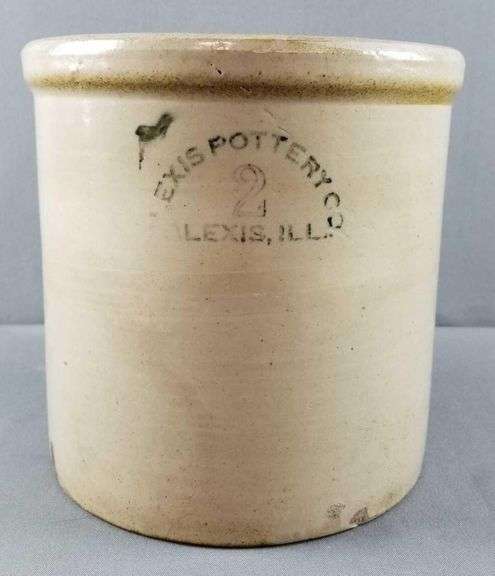 Alexis Pottery Co 2 gallon stoneware crock - Matthew Bullock Auctioneers