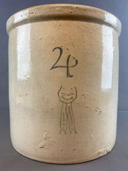 Blue Ribbon Brand Buckeye Pottery 4 gallon stoneware crock - Matthew ...