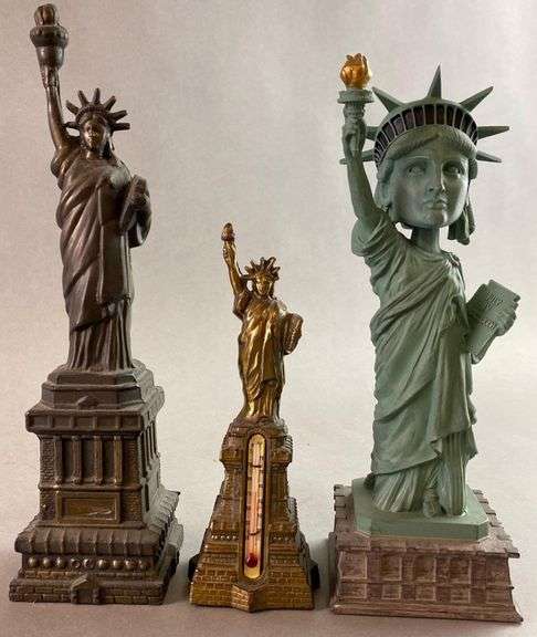 Group of 3 Statue of Liberty Figures - Matthew Bullock Auctioneers