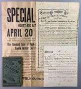 Group of 4 Antique Bonds Sale Flyer Map of Rochester New York - Matthew ...