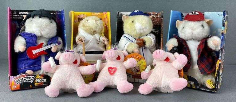 Group of 4 Dancing Hamsters and 3 Potty Pig Keychains - Matthew Bullock ...
