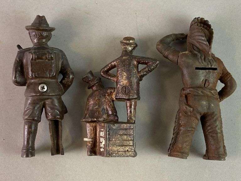 Group of 3 Antique Cast Iron Figures Mutt and Jeff - Matthew Bullock ...