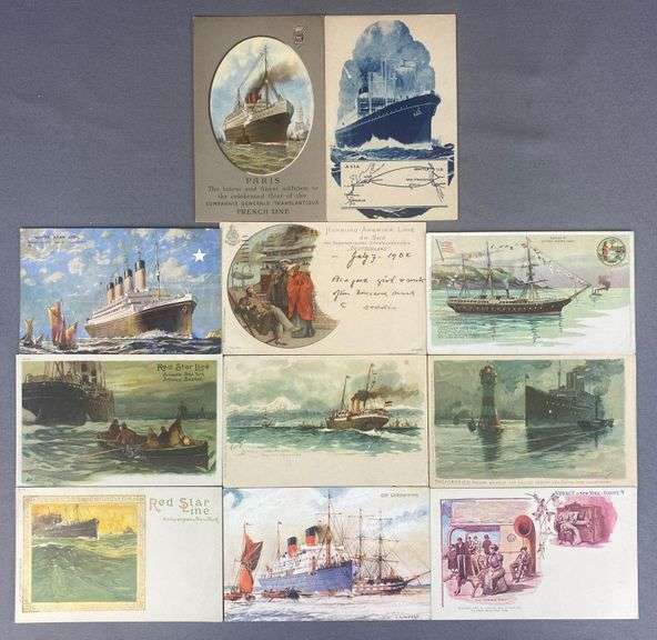 Postcards-Ships, Ocean Liners - Matthew Bullock Auctioneers