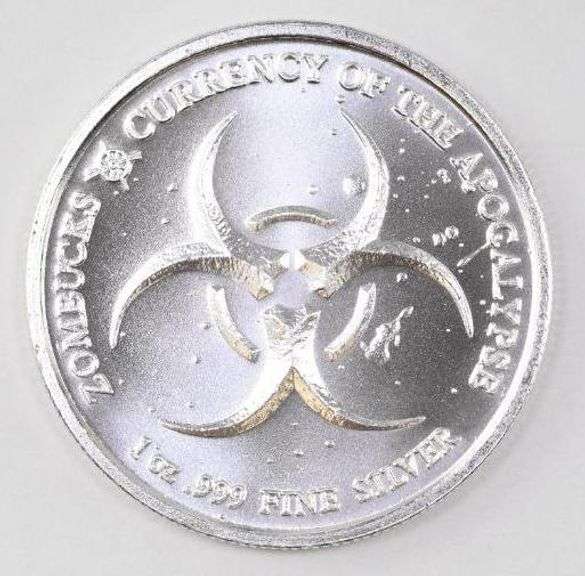 2019 Zombucks Currency of the Apocalypse 1oz. .999 Fine Silver ...