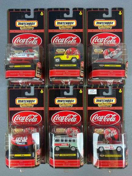 6 piece group of Matchbox Coca-Cola die-cast vehicles - Matthew Bullock ...
