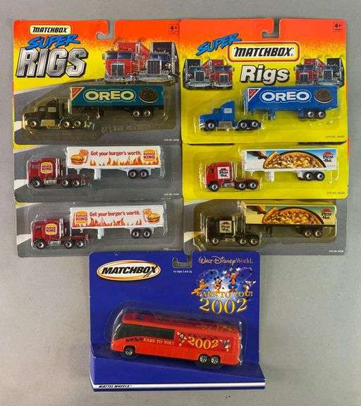 Group of 7 Super Matchbox Rigs Disney Bus - Matthew Bullock Auctioneers