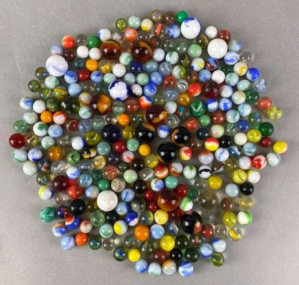 Group of 100+ Marbles with Glass Jar - Matthew Bullock Auctioneers