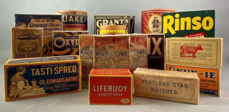 Group of Advertising General Store Boxes - Matthew Bullock Auctioneers
