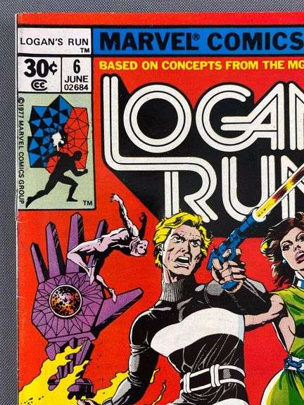 Marvel Comics Logans Run No. 6 Comic Book - Matthew Bullock Auctioneers