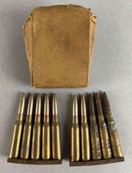 Box of WW2 Japanese Arisaka Rifle Ammunition - Matthew Bullock Auctioneers