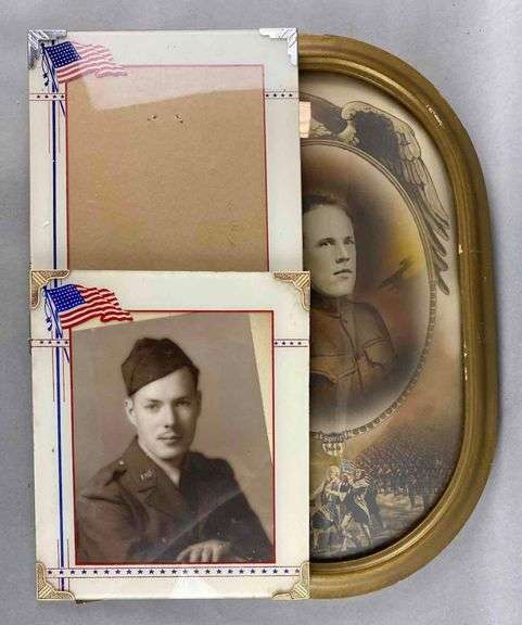 Group of 3 WW1 WW2 Patriotic Frames and Soldiers photos - Matthew ...