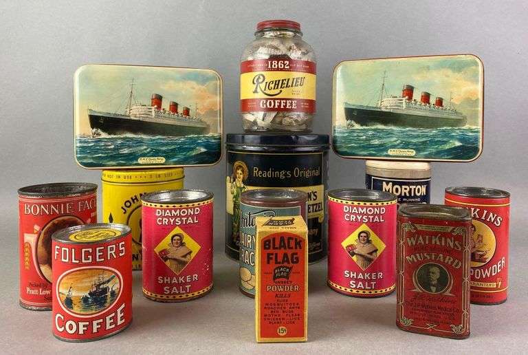 Group of Advertising General Store Containers/Tins - Matthew Bullock ...