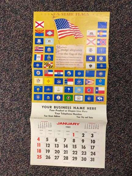 Group of 8 WW2 Patriotic Calendars and Calendar Art - Matthew Bullock ...