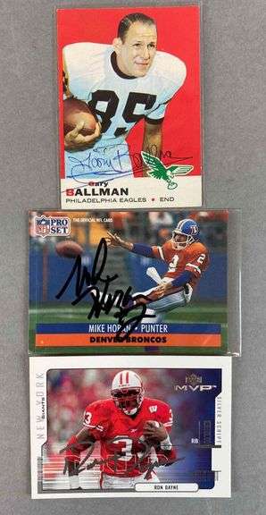Group of autographed Football Cards - Matthew Bullock Auctioneers