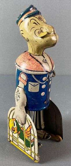 Marx Walking Popeye with Polly Tin Litho Wind-Up - Matthew Bullock ...