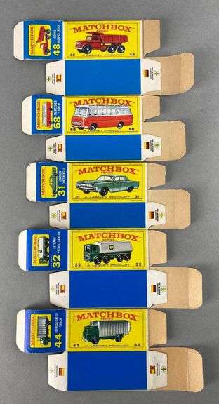 Group of 5 Matchbox E Type Boxes - Matthew Bullock Auctioneers