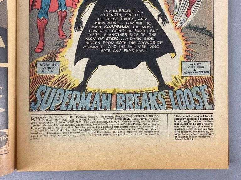 DC Comics Superman No. 233 - Matthew Bullock Auctioneers