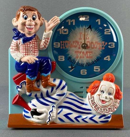 James Corp. Howdy Doody Talking Alarm Clock - Matthew Bullock Auctioneers