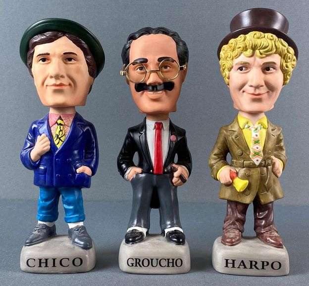 Group of 3 Marx Brothers Porcelain Bobble-Heads - Matthew Bullock ...