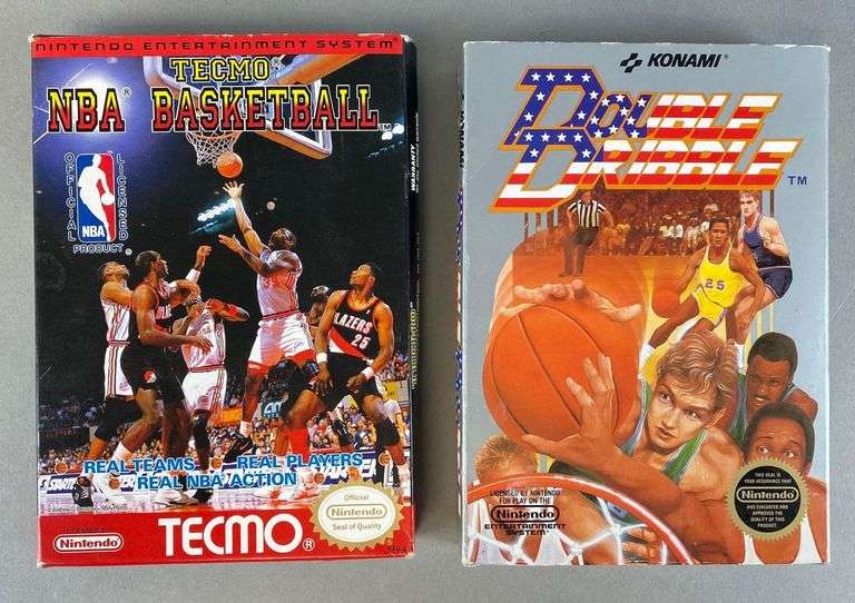 Group of 2 Nintendo NES Basketball Game Cartridges - Matthew Bullock ...