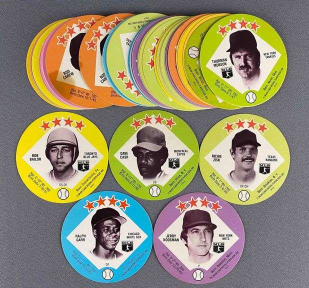 Group of 60+ 1978 Saga Disc Baseball Cards with HOFs - Matthew Bullock ...