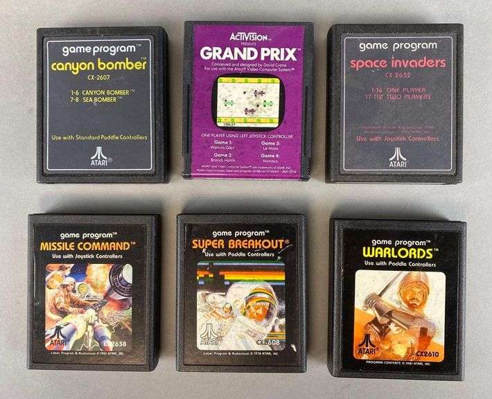 Group of 6 Atari Game Cartridges - Matthew Bullock Auctioneers