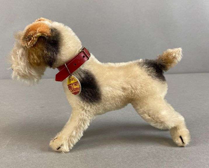 Vintage Steiff Dog Foxy Plush Animal - Matthew Bullock Auctioneers