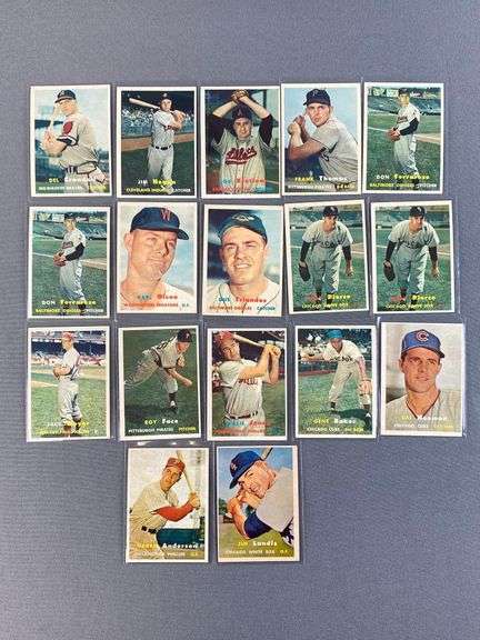 Group of 50+ 1957 Topps Baseball Cards - Matthew Bullock Auctioneers