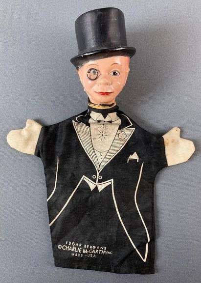 Edgar Bergen Charlie McCarthy Composition Hand Puppet - Matthew Bullock ...