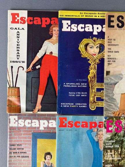 Group of 8 Escapade Adult Magazines - Matthew Bullock Auctioneers