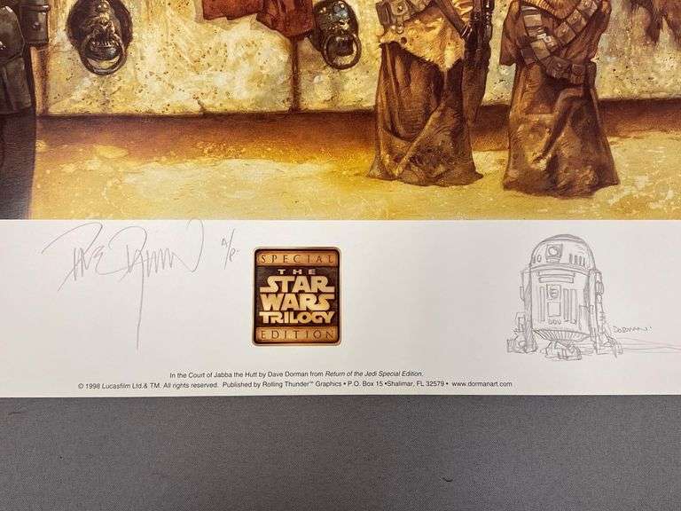Star Wars In the Court of Jabba the Hutt Signed Poster - Matthew ...
