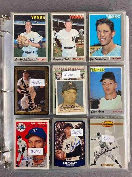 Binder of 220+ New York Yankees Cards with Mantle, Ruth and more ...