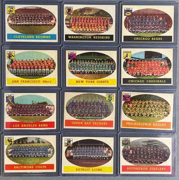 1958 Topps Football Team Complete Set of 12 Cards - Matthew Bullock ...