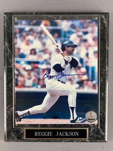 Reggie Jackson Signed Photo Mounted on a Plaque with COA - Matthew ...
