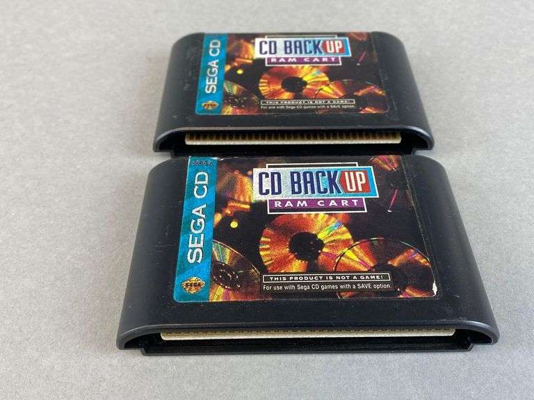 Group of 2 Sega CD Back Up Cartridges - Matthew Bullock Auctioneers