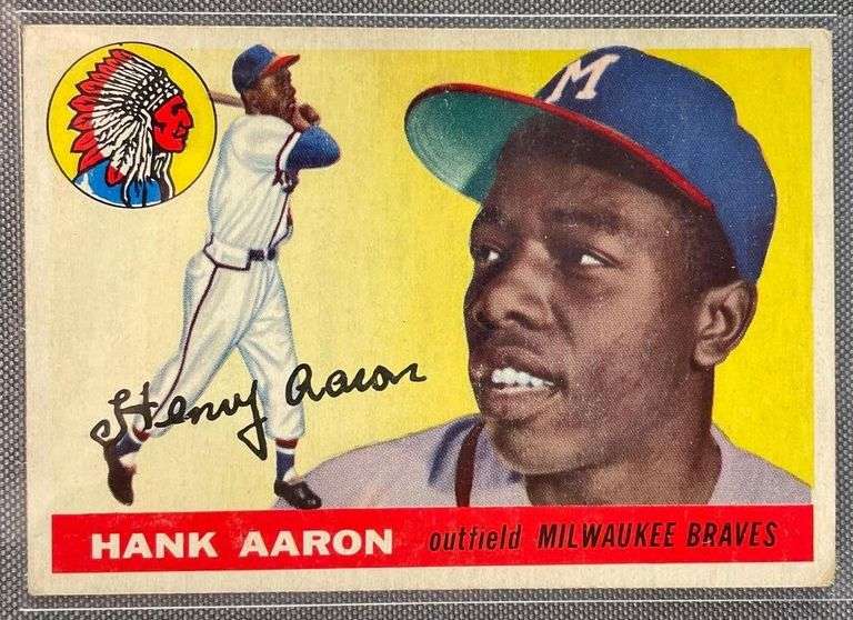 1955 Topps Hank Aaron #47 - Matthew Bullock Auctioneers