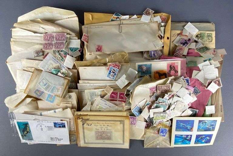 Large Group of Assorted Stamps - Matthew Bullock Auctioneers