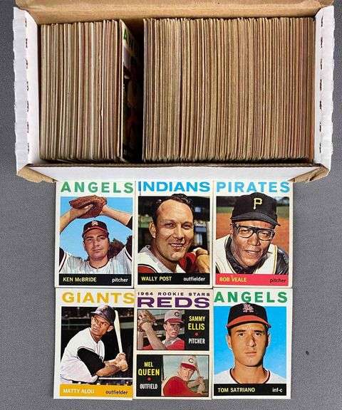 Box of 280 - 1964 Topps Baseball Cards - Matthew Bullock Auctioneers