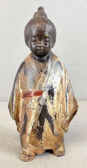 Japanese Okimono Cast Iron Figure - Matthew Bullock Auctioneers
