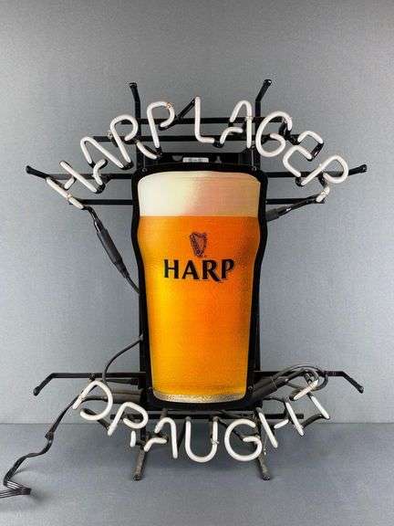 Harp Lager Draught Light Up Advertising Neon Sign - Matthew Bullock ...