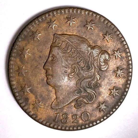 1820 Small Date Coronet Head Large Cent - Matthew Bullock Auctioneers