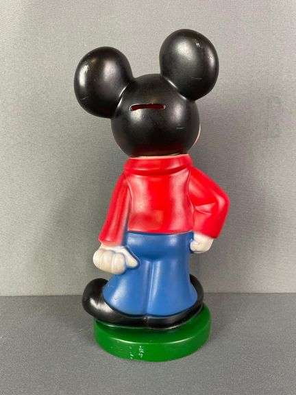 Vintage Disney Mickey Mouse Plastic Bank - Matthew Bullock Auctioneers