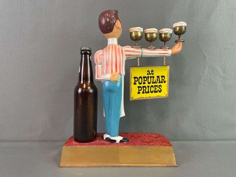 Vintage Pabst Blue Ribbon Advertising Bartender Back Bar Statue ...
