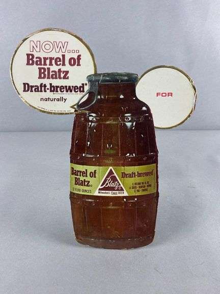 Vintage Barrel of Blatz Advertising Cardboard Beer Sign - Matthew ...