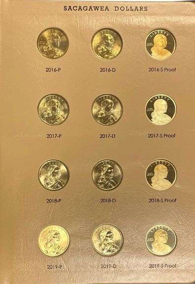 Complete Set (60) Sacagawea Dollars in Dansco Album - Matthew Bullock ...