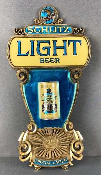 Schlitz Light Beer Advertising Sign - Matthew Bullock Auctioneers