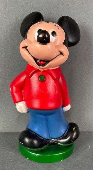Vintage Disney Mickey Mouse Plastic Bank Matthew Bullock Auctioneers