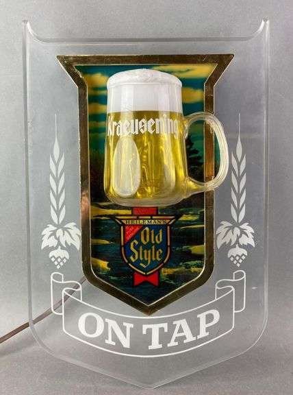 Heilemans Old Style Beer Light Up Bubbler Advertising Sign - Matthew ...